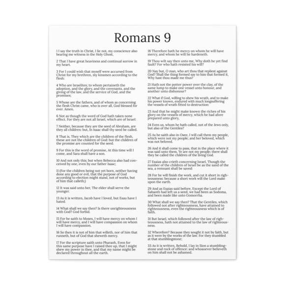 Express Your Love Gifts | Art | Scripture Sign Romans 9 Chapter White ...
